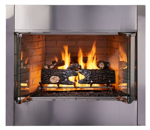 Majestic Villawood 36" Traditional Outdoor Wood Burning Fireplace With ...
